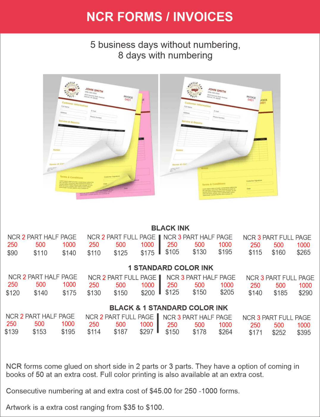 Paper printing - Business Forms